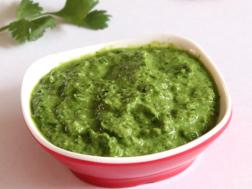 Coriander Chutney Recipe - Mild Spicy Cilantro Chutney with Mint - Step ...