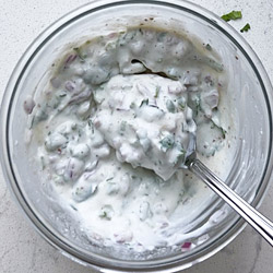 Onion Raita - Easy Yogurt Based Dip for Biryani and Rice Pulao