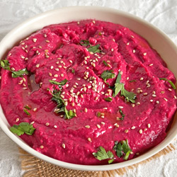 Beetroot Hummus - How to make Beet Hummus from Scratch