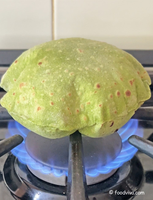 Spinach Roti with Tofu (paneer) - Palak Chapati - Protein Packed