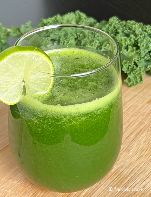Kale Juice Recipe with Vegetables - Kale Apple Juice without a juicer