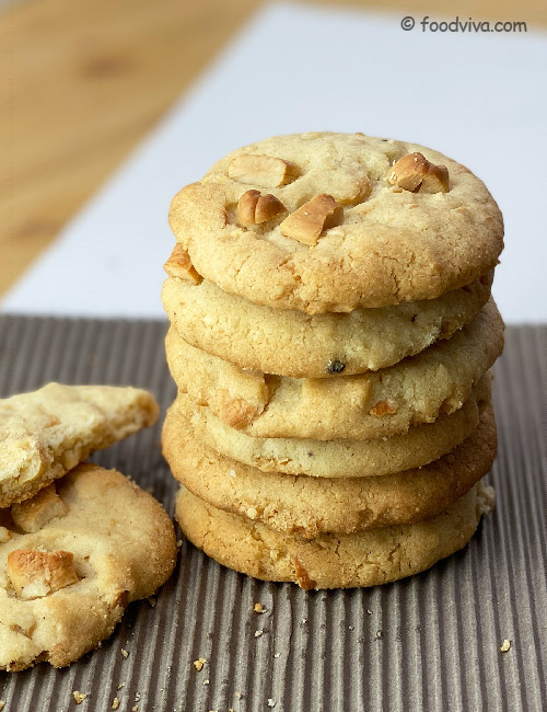 Cashew Nut Cookies - Eggless Cookies for Kids - Kaju Biscuit